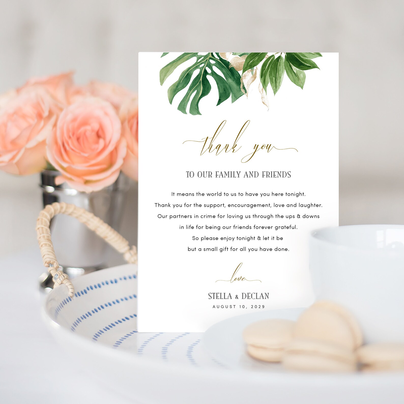 Aloha Wedding Thank You Note Thank You Card Thank You - Etsy