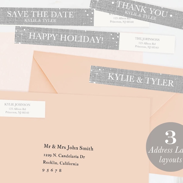 Skinny Return Address Labels - Etsy