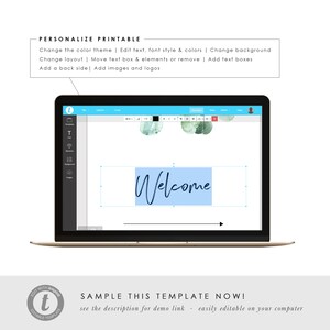 Eucalyptus Welcome Arrow Sign Template, Printable Wedding Direction ...