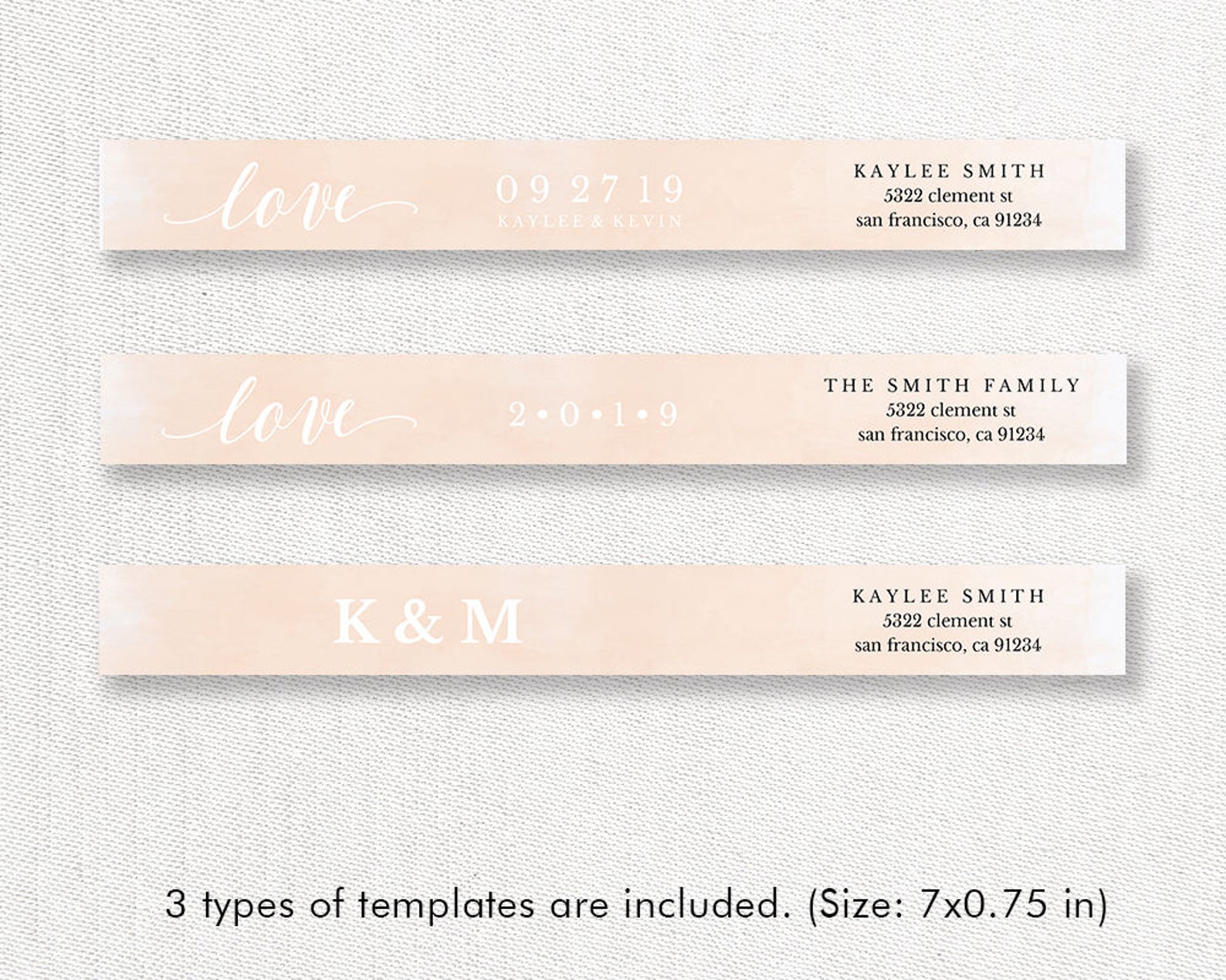Envelope Wrap Address Label Wraparound Label Skinny Wrap - Etsy
