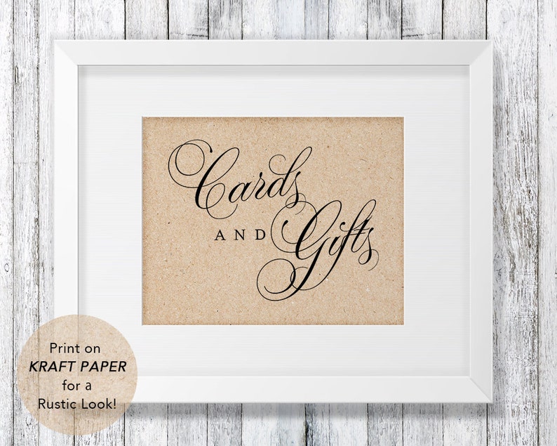 Cards and Gifts Sign Wedding Sign Printable Gift Table Sign - Etsy