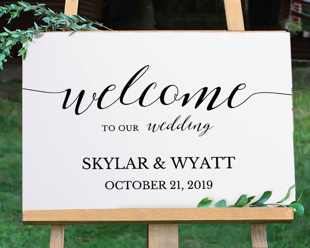 Welcome Wedding Sign Printable, Welcome Sign Template, Wedding Sign ...