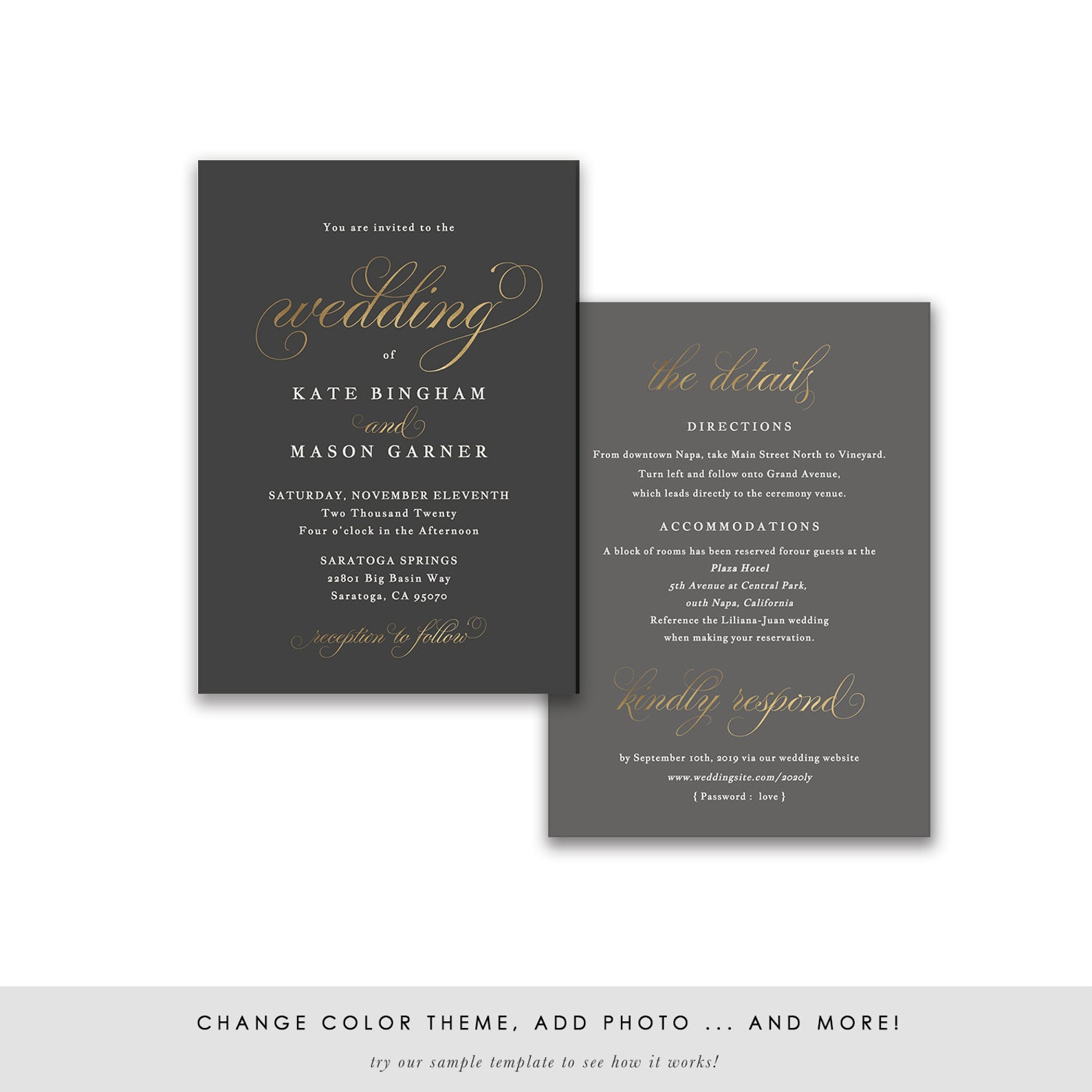 Printable Wedding Invitation Template Wedding Invitation | Etsy