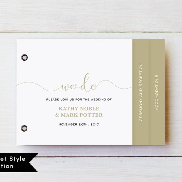 Booklet Invitation - Etsy