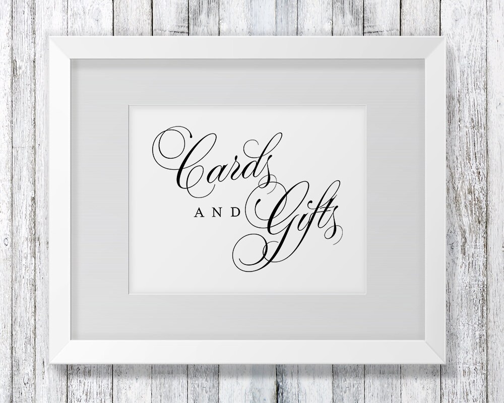 Cards and Gifts Sign wedding sign Printable Gift Table Sign | Etsy