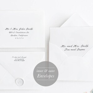 Outer & Inner Envelope Template, Envelope Printable, Calligraphy ...
