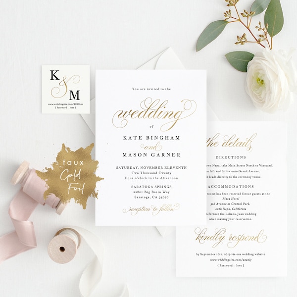 Front and Back Wedding Invitations - Etsy