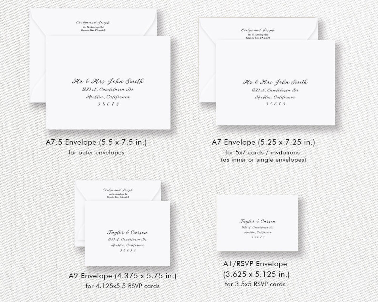 Outer & Inner Envelope Template Envelope Printable - Etsy