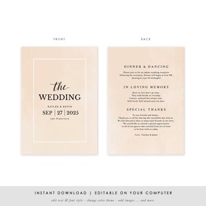 Wedding Program Book Template, Printable Wedding Program, Catholic ...