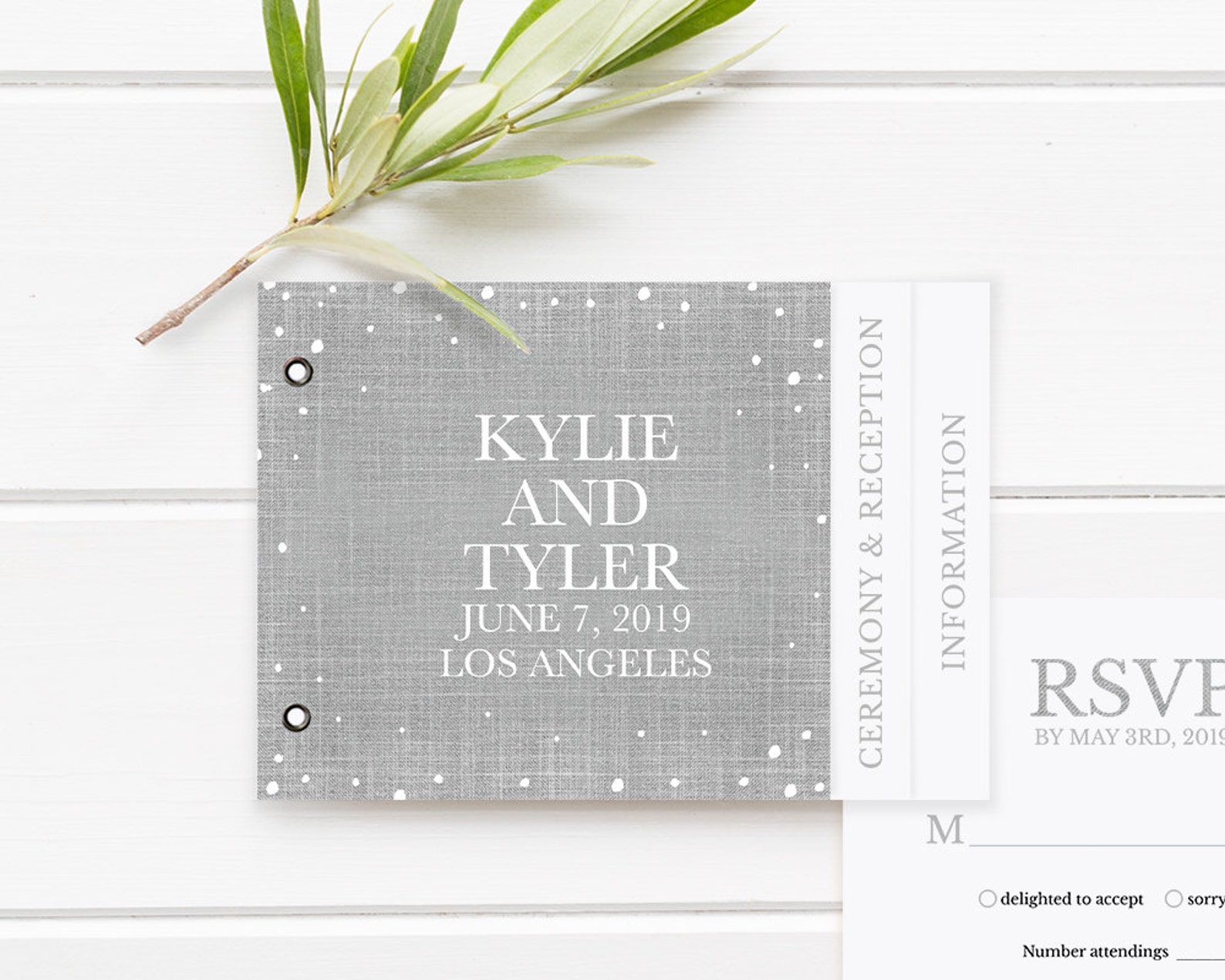 Booklet Invitation Set Printable Wedding Invitation Template - Etsy