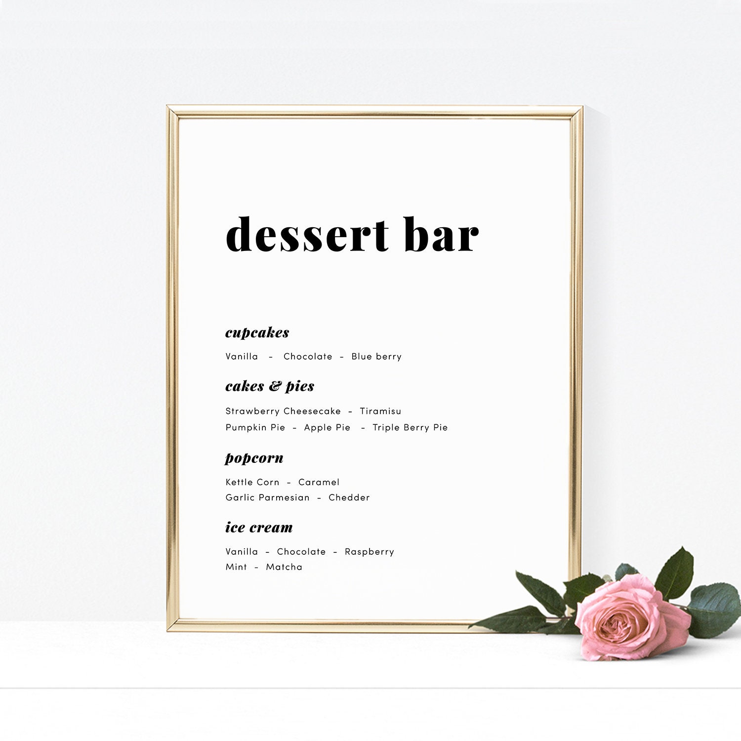 Dessert Bar Sign Dessert Menu Sign Wedding Dessert Bar | Etsy