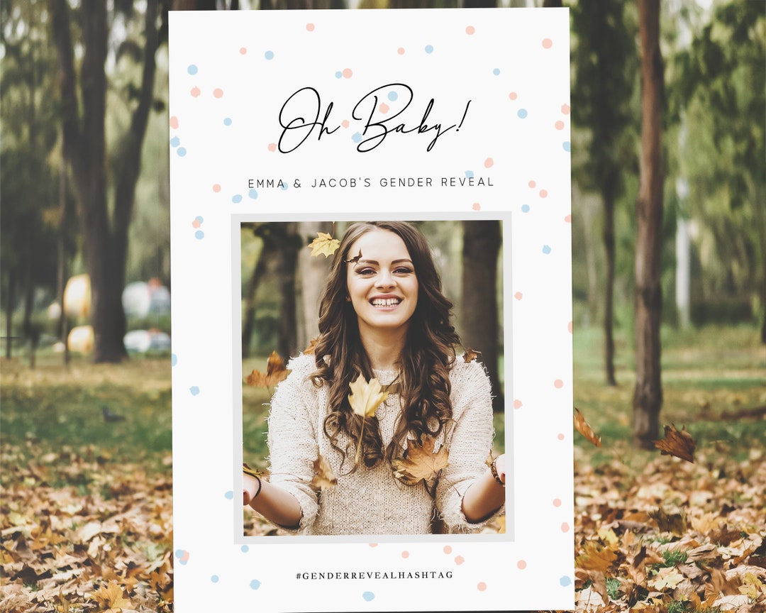 Photo Prop Frame Gender Reveal Photo Frame Party Photo Prop - Etsy UK