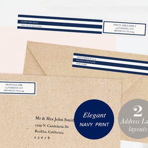 Envelope Wrap Address Label, Wraparound Label, Skinny Wrap Address, DIY ...