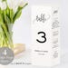 Printable Triangle Table Numbers, Three-sided Table Numbers Menu ...