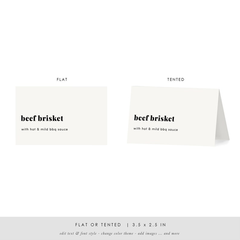 Printable Buffet Label Template Buffet Food Sign Buffet | Etsy Canada