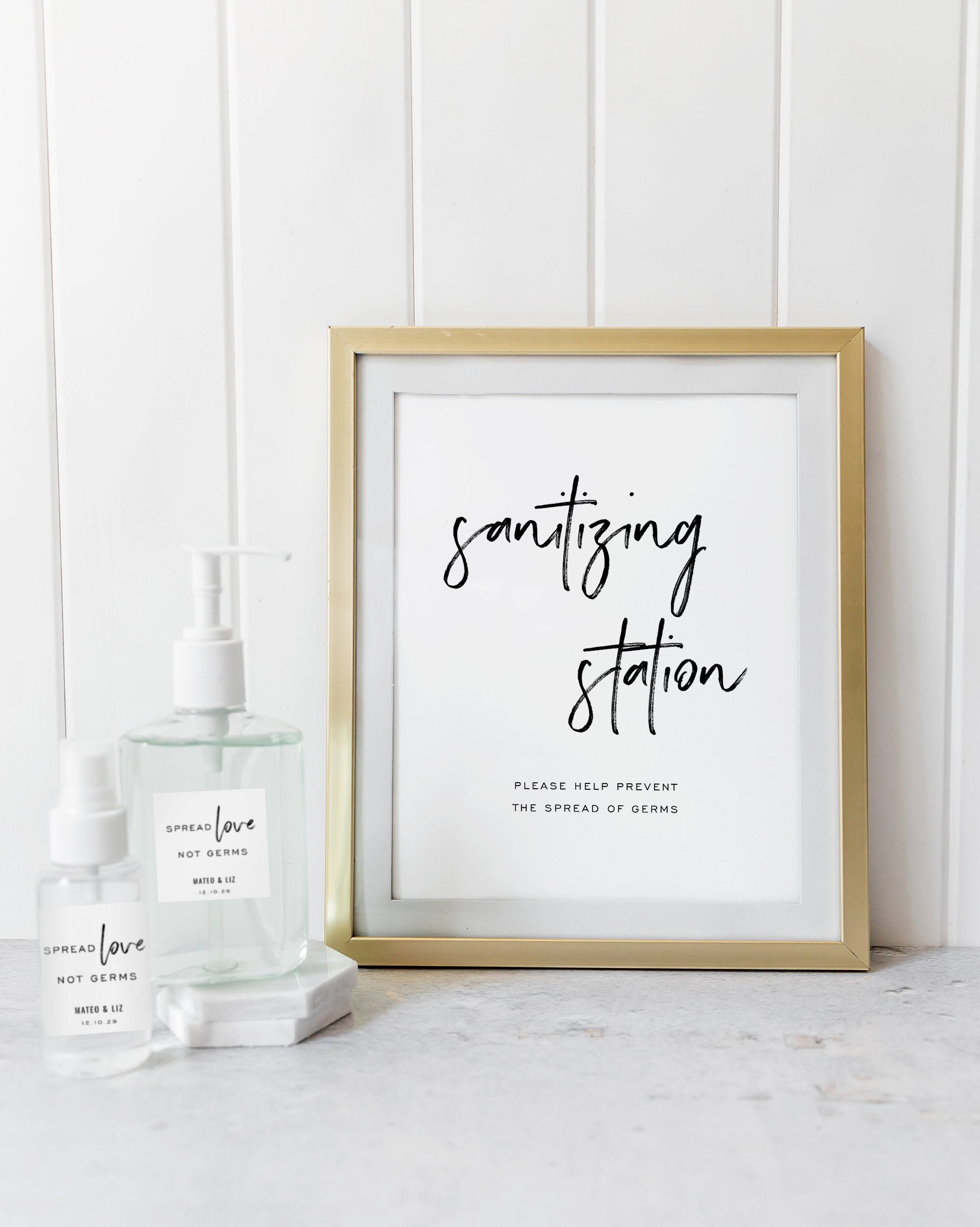 Sanitizing Station Sign Template Printable Sanitize your | Etsy