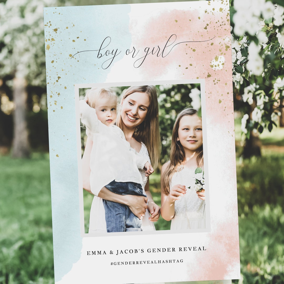 Photo Prop Frame Gender Reveal Photo Frame Party Photo Prop - Etsy
