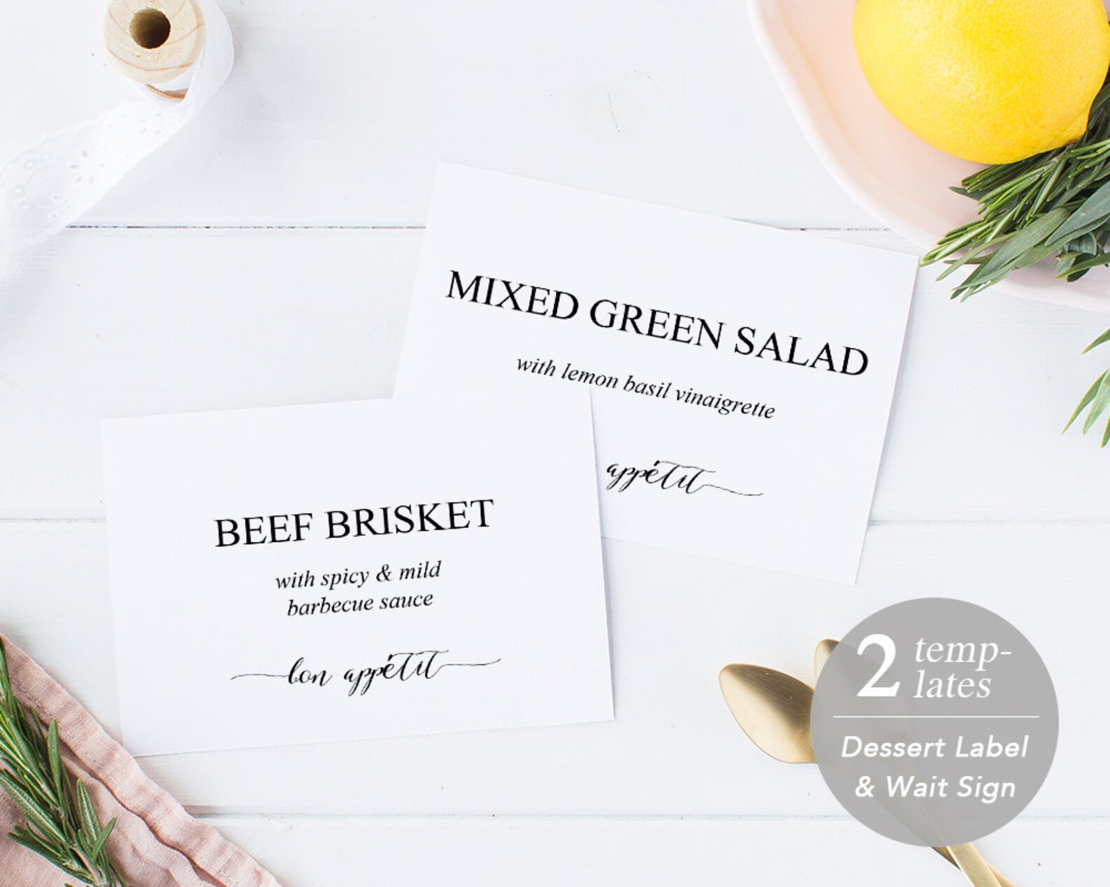 Printable Buffet Label Template Buffet Food Sign Buffet | Etsy