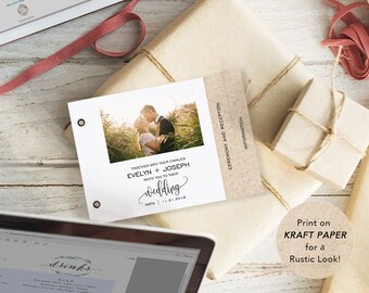 Booklet Invitation Set Printable Wedding Invitation Template | Etsy