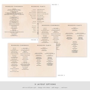 Wedding Program Book Template, Printable Wedding Program, Catholic ...