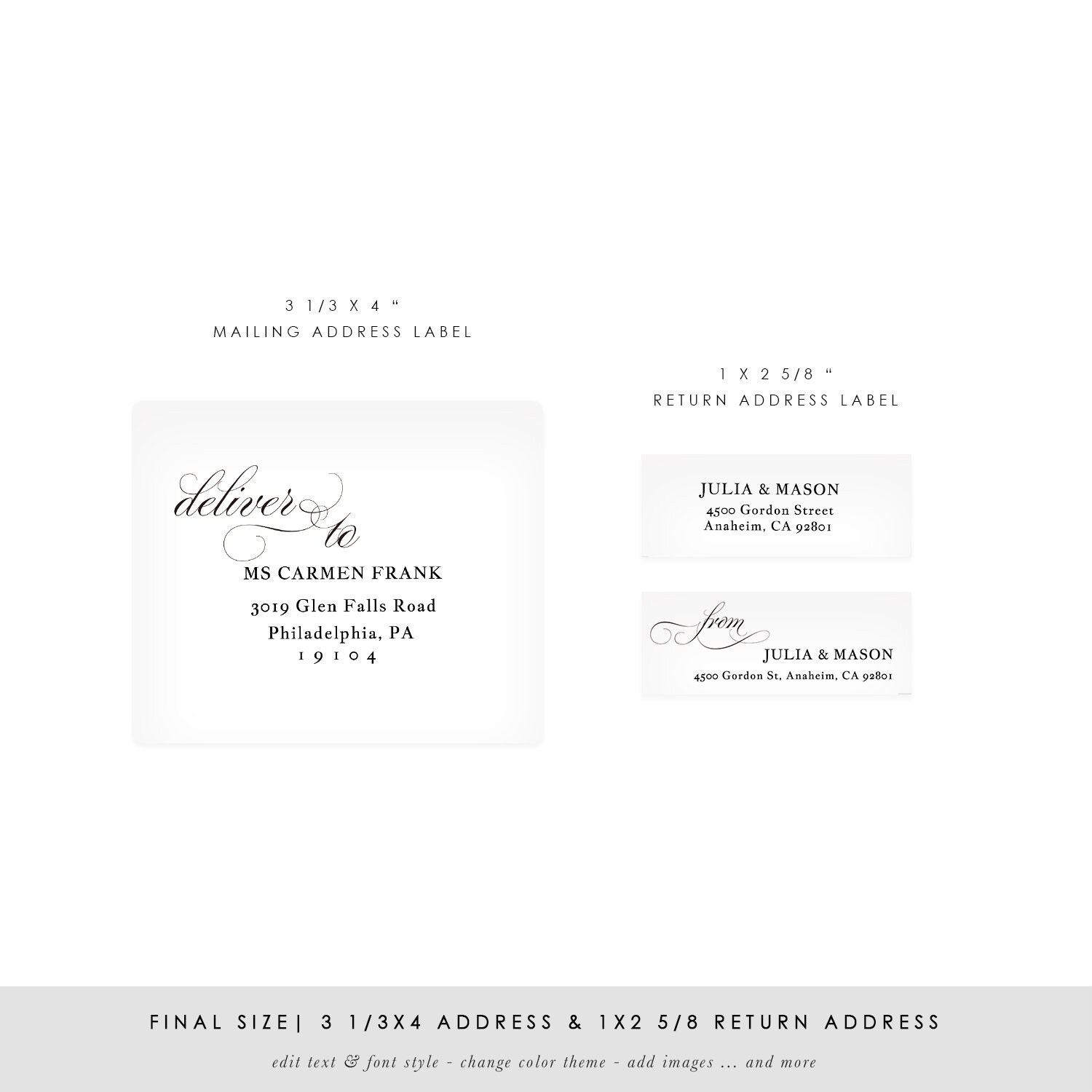 AVERY Address Label Template Avery18664 Clear Mailing Address - Etsy