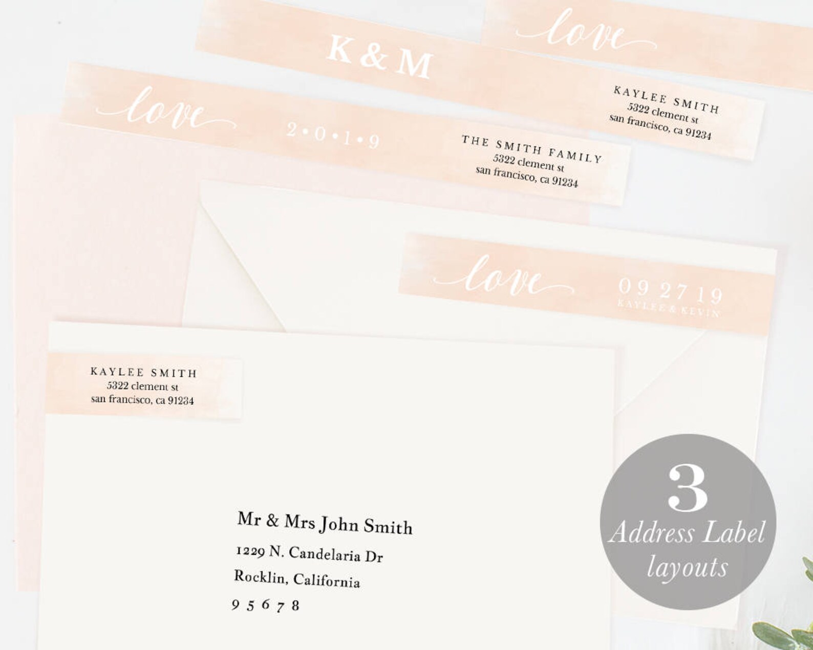 Envelope Wrap Address Label Wraparound Label Skinny Wrap - Etsy