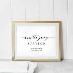 Sanitizing Station Sign Template Printable Sanitize Your - Etsy