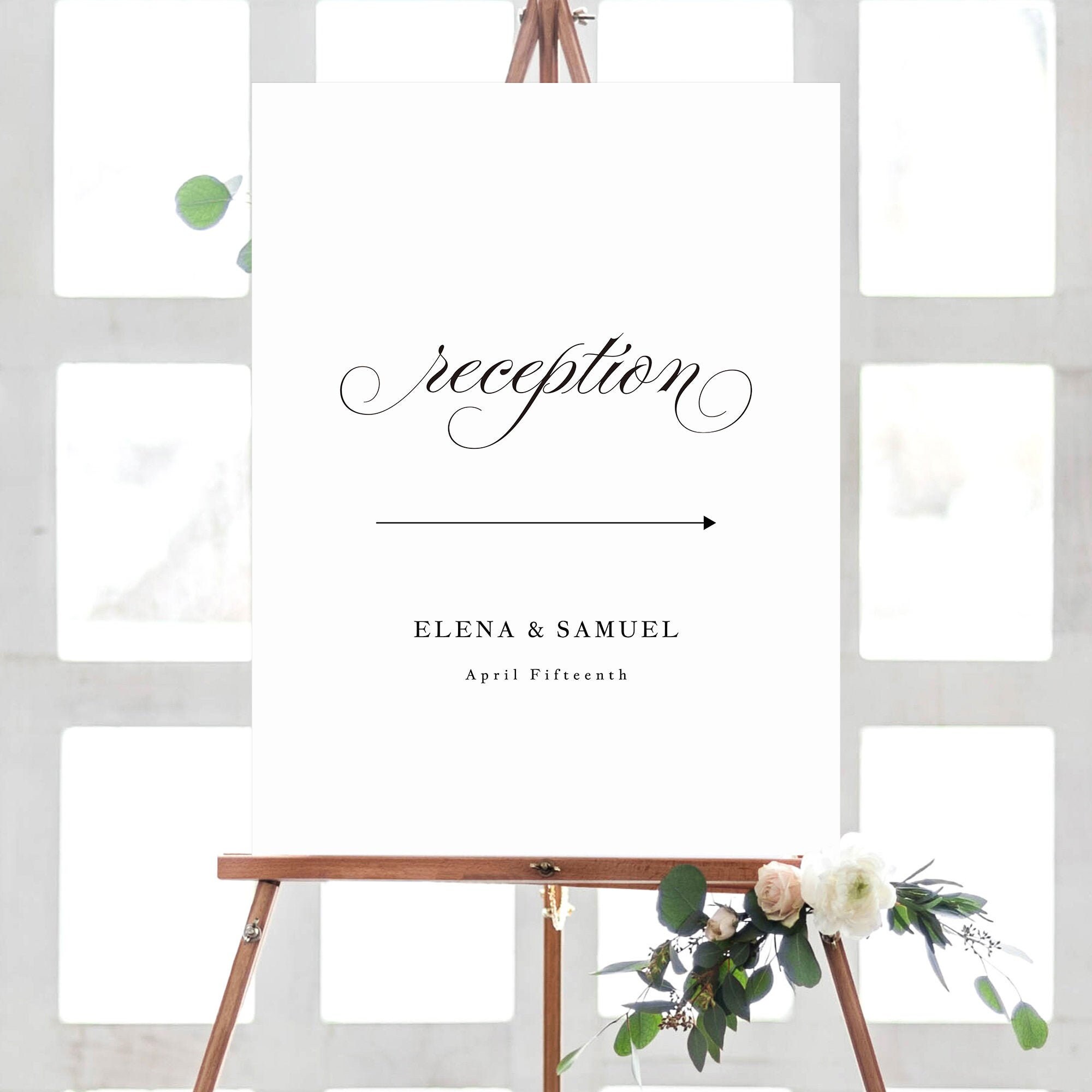 Welcome Arrow Sign Template Printable Wedding Direction Sign - Etsy Canada