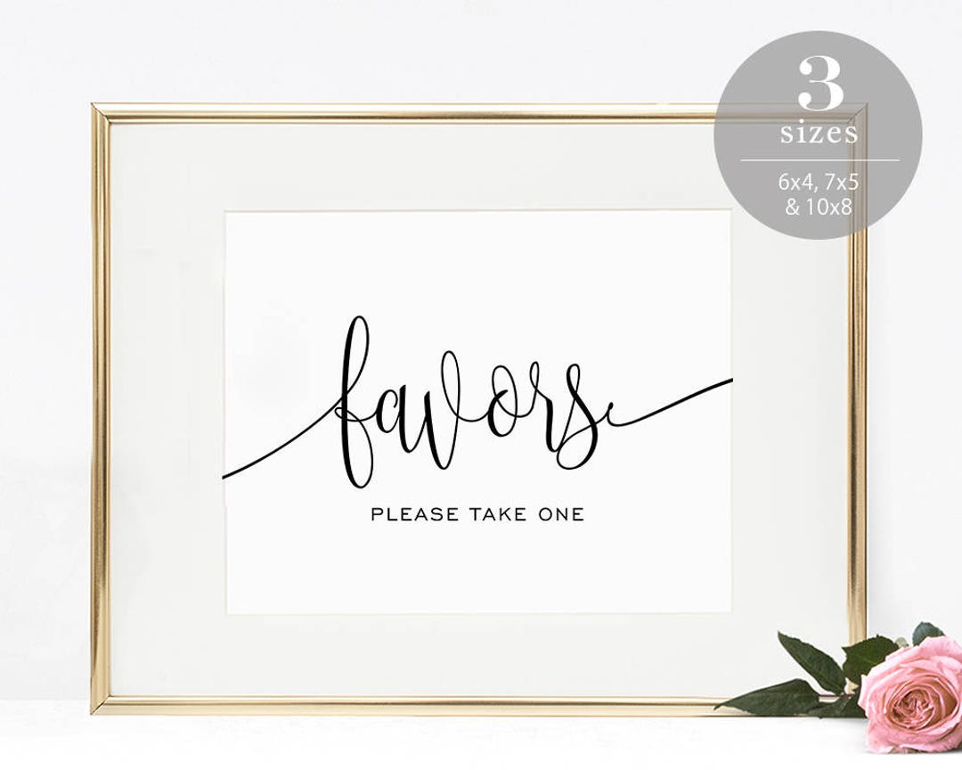 Wedding Favor Sign Template, Favors Sign, Wedding Favor Printable ...
