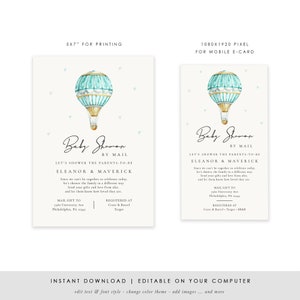 Baby Shower by Mail Template, Quarantine Animals, Social Distancing ...