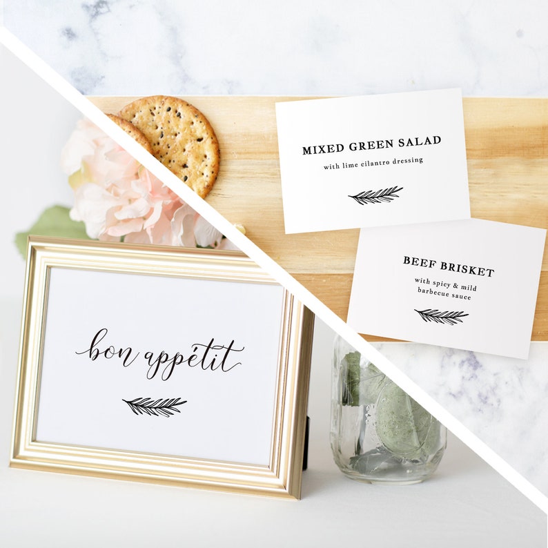 Buffet Food Labels Templates