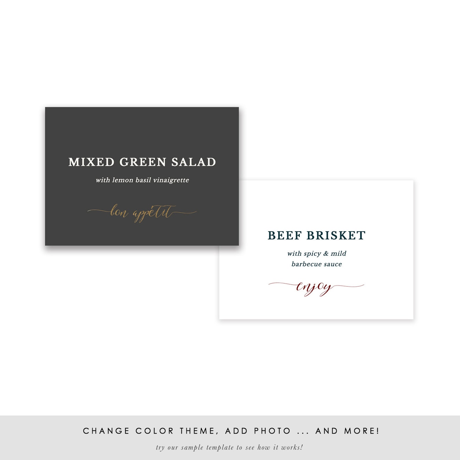 Printable Buffet Label Template Buffet Food Sign Buffet | Etsy
