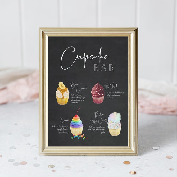 Full Custom Cupcake Bar Sign Make Your Own Cupcake Designs on - Etsy