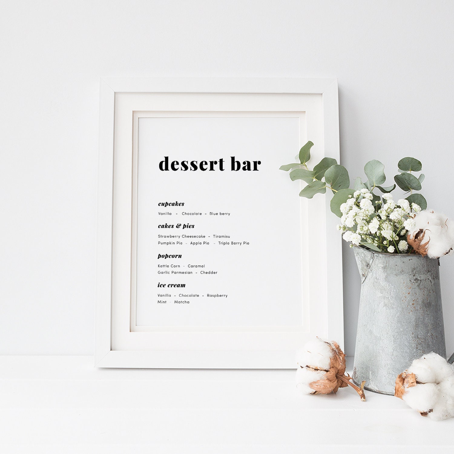 Dessert Bar Sign Dessert Menu Sign Wedding Dessert Bar | Etsy