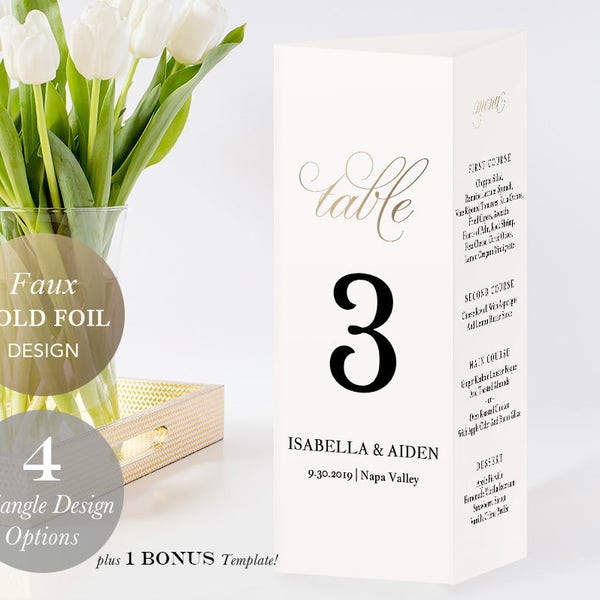 Printable Triangle Table Numbers - Etsy