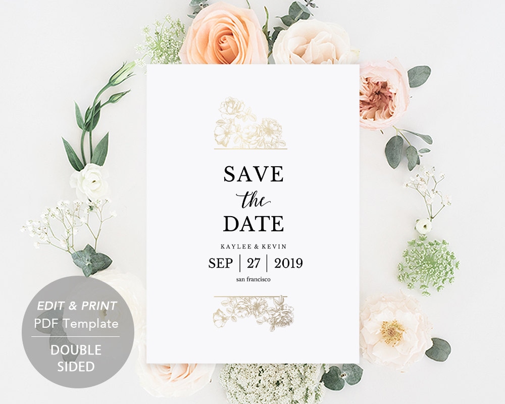 Printable Save-the-Date Template Save the Date Invitation | Etsy
