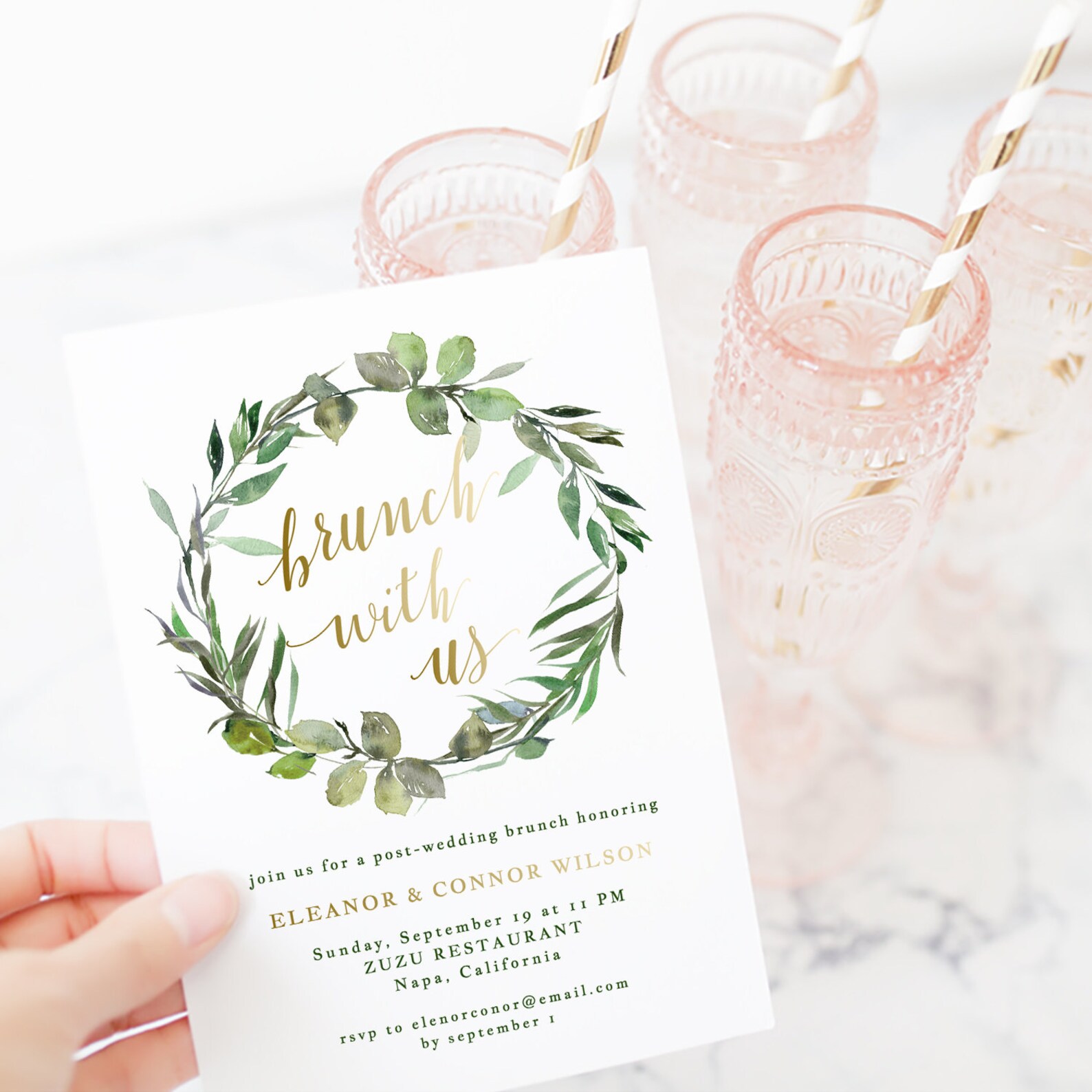 Printable Wedding Brunch Invitation Template Post Wedding | Etsy