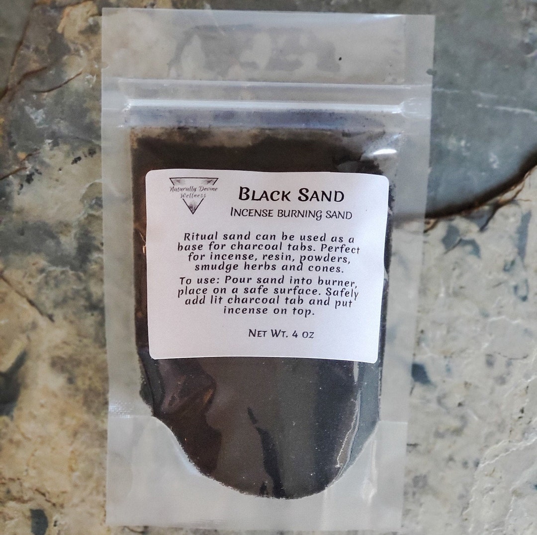 Black Sand Incense Sand Burning Resins Smudge Herbs - Etsy