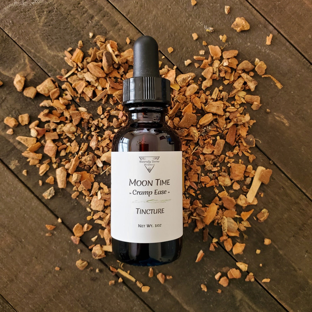 Moon Time Cramp Ease Herbal Tincture, Menstrual Pain Relief, Organic ...