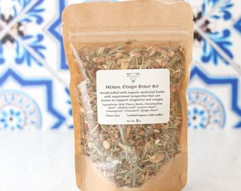 Herbal Cough Syrup DIY Kitchen Recipe Digital Template Card Organic ...