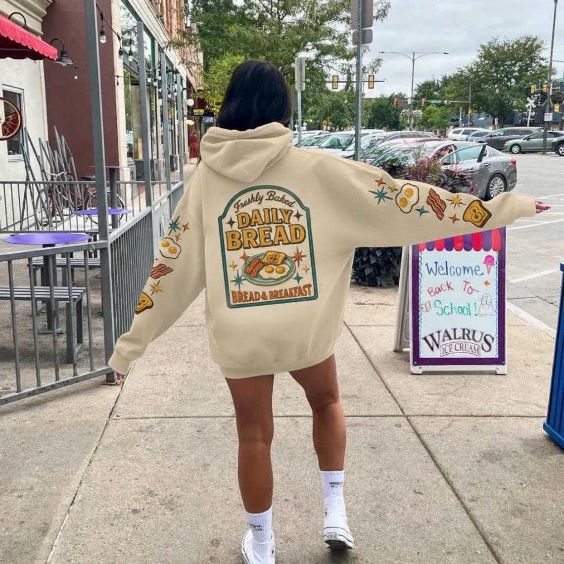 Daily Bread and Breakfast Hoodie | Edm Music Festival Merch - Etsy