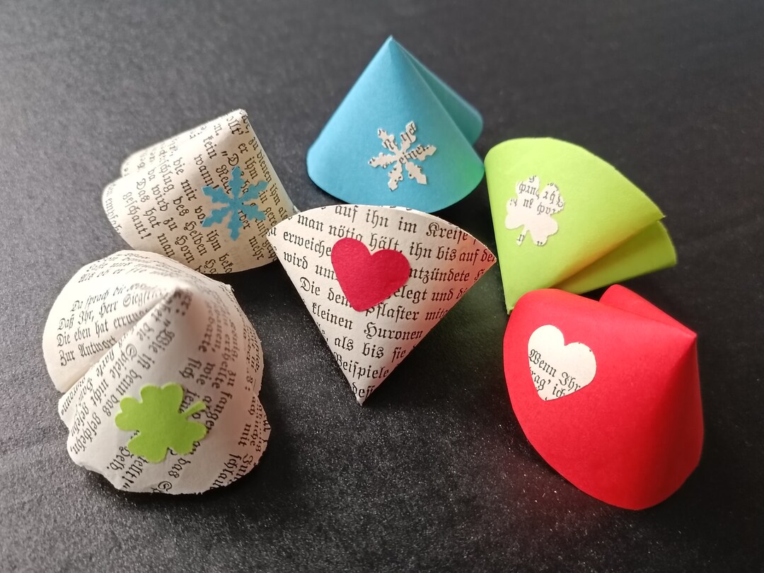 Paper Fortune Cookies in Various Designs, Decorative Paper, Fortune ...