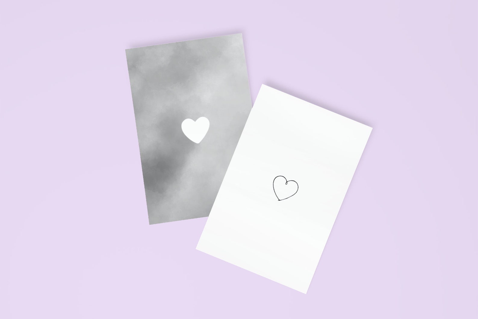 Heart Postcard or Folding Card, Individually and in a Set - Etsy