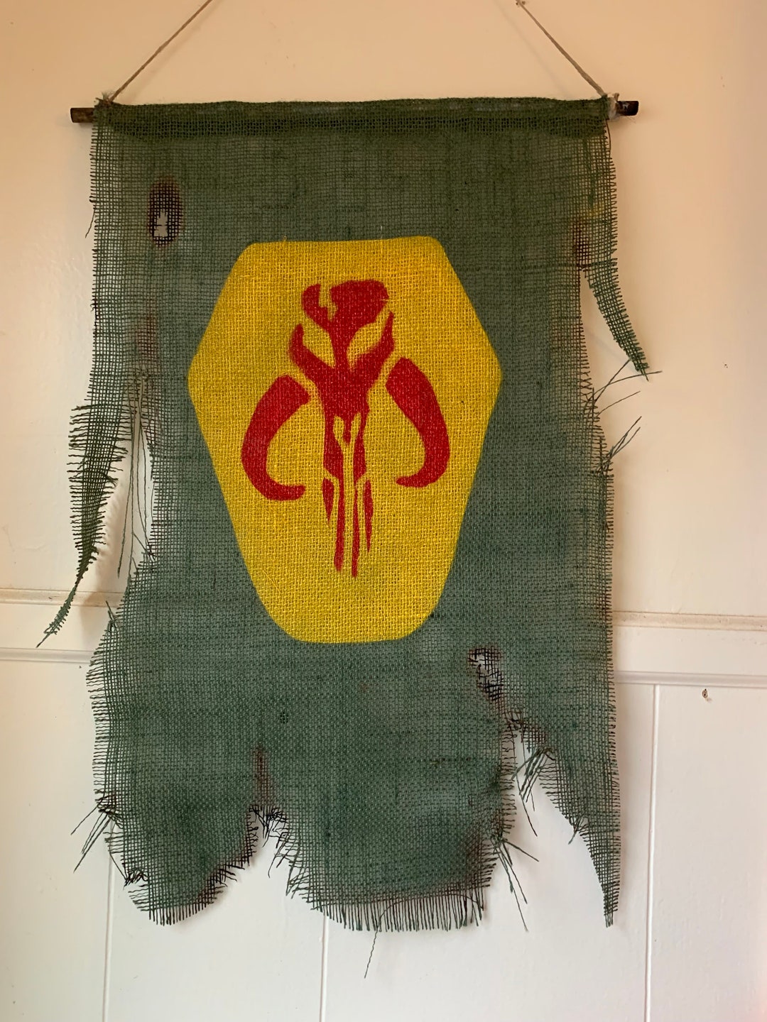 Battle Torn Banner Inspired by Star Wars Mandalorian Boba Fett ...