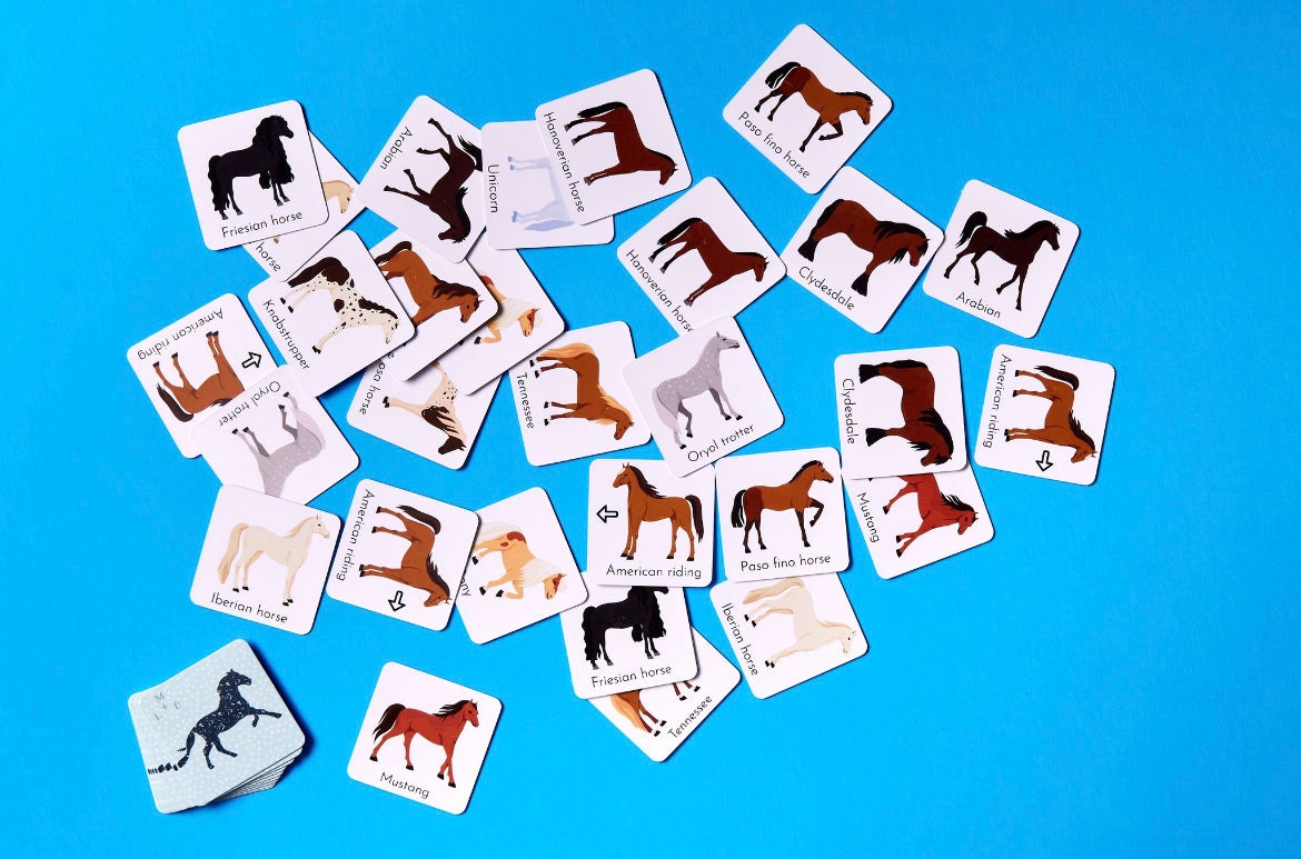 Memory Game - Horse Breeds - Etsy