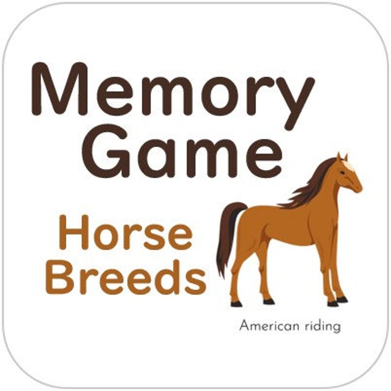 Memory Game - Horse Breeds - Etsy