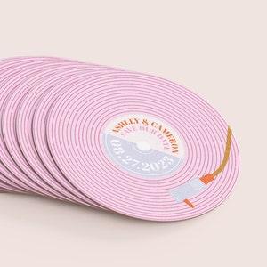 Retro Record Coaster, SHIPS FREE! Custom Drink Coasters, Music Wedding ...