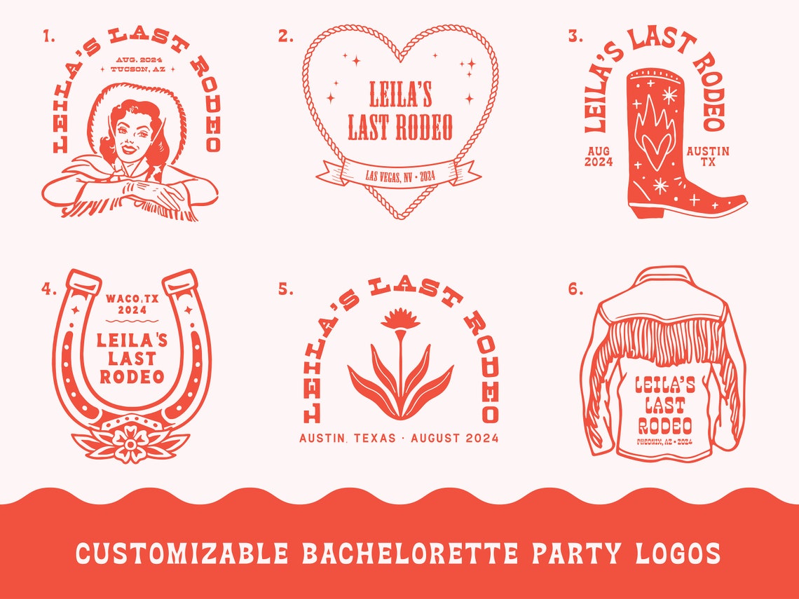 Custom Bachelorette Logo Bridal Party Logos SVG Designs - Etsy