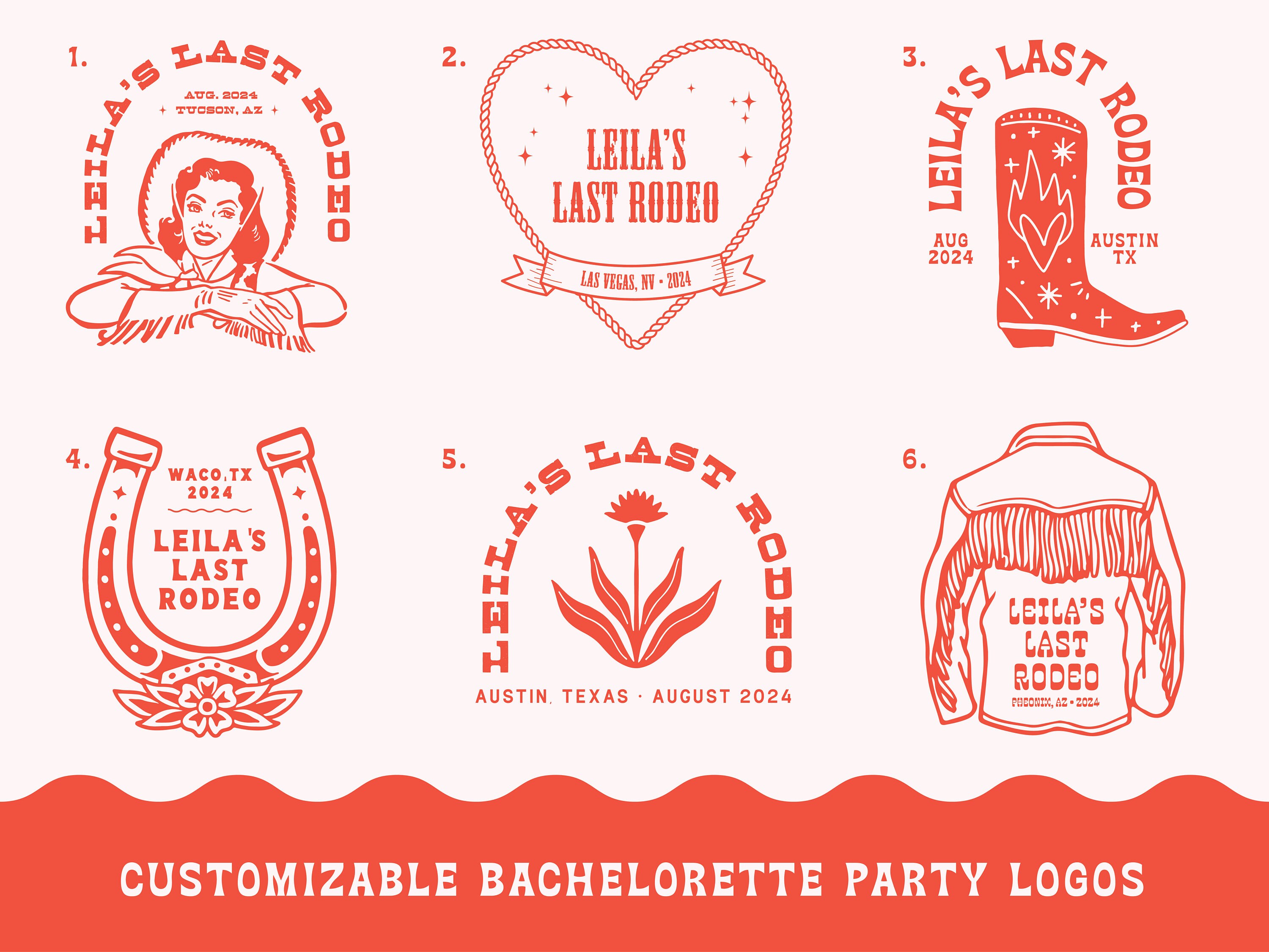Custom Bachelorette Logo, Bridal Party Logos, SVG Designs, Western ...