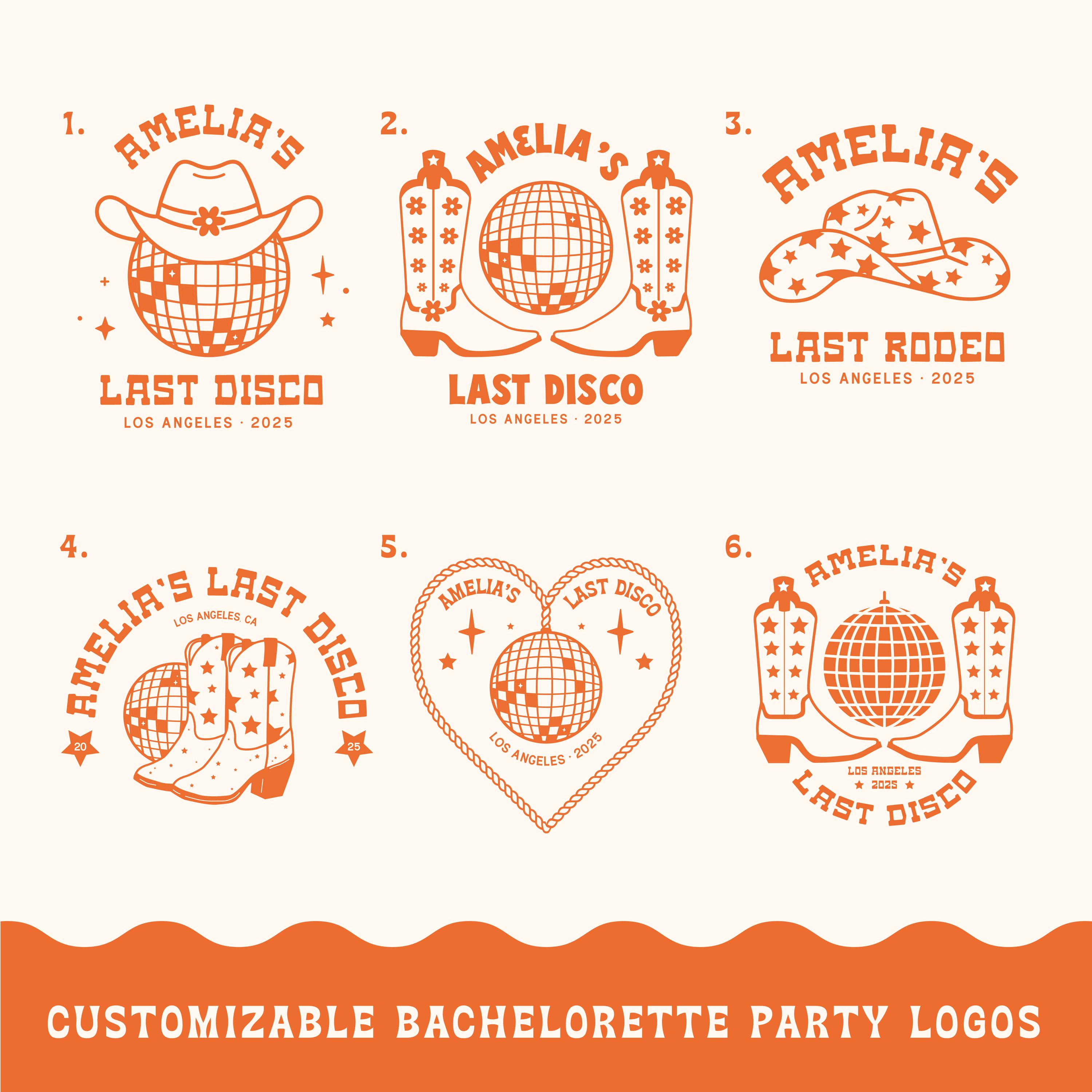 Custom Bachelorette Logo, Bridal Party Logos, SVG Designs, Western ...